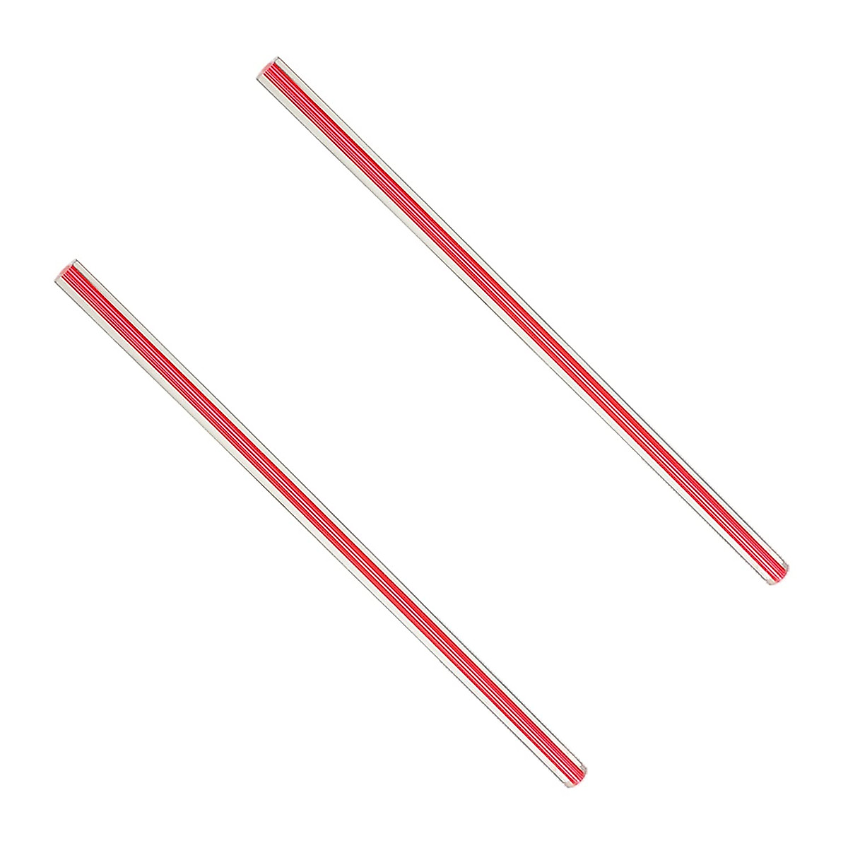 Fielect Red Straight Line Acrylic Round Rod Standard Plexiglas Tolerance Lightweight for DIY 10mm Diameter 250mm Height 2Pcs