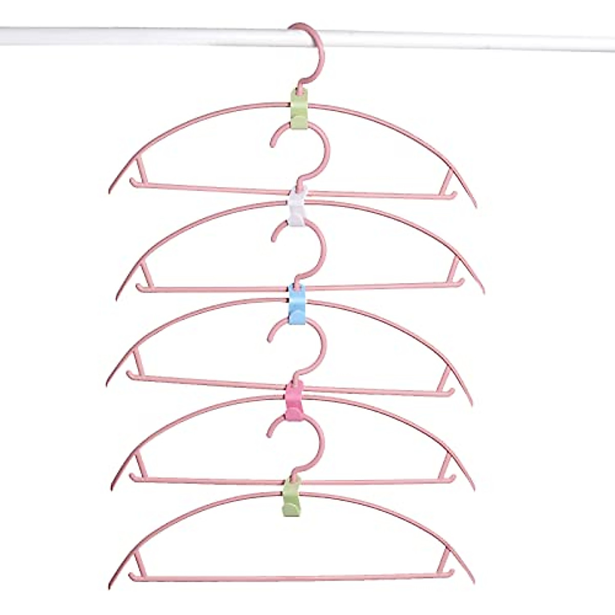 48Pcs Clothes Hanger Connector Hooks, Cascading Hangers Hooks Space Saving Organizer for Closet, 4 Colors