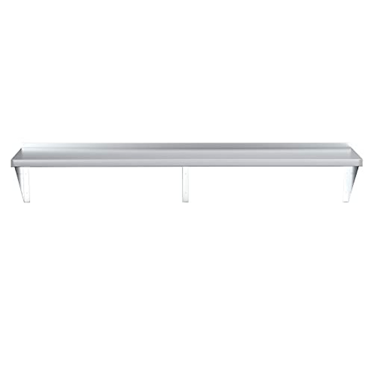 AmGood 18" Width x 72" Length | Stainless Steel Wall Shelf | Square Edge | Metal Shelving | Heavy Duty | Commercial Grade | Wall Mount | NSF Certified
