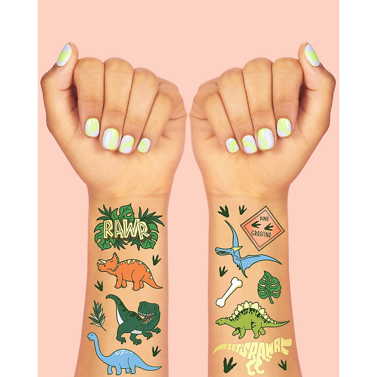 xo, Fetti Dinosaur Tattoos for Kids - 34 styles | Birthday Party Supplies Boy, Dino Party Favors, T-rex Decorations
