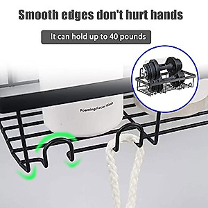 MOGLOR 4 Pack Shower Caddy Shelf Organizer Rack,Adhesive Shower Caddy Basket Shelf with Soap Holder for Inside Shower,No Drilling Rustproof Wall Mount Shower Storage Accessories for Bathroom, Kitchen