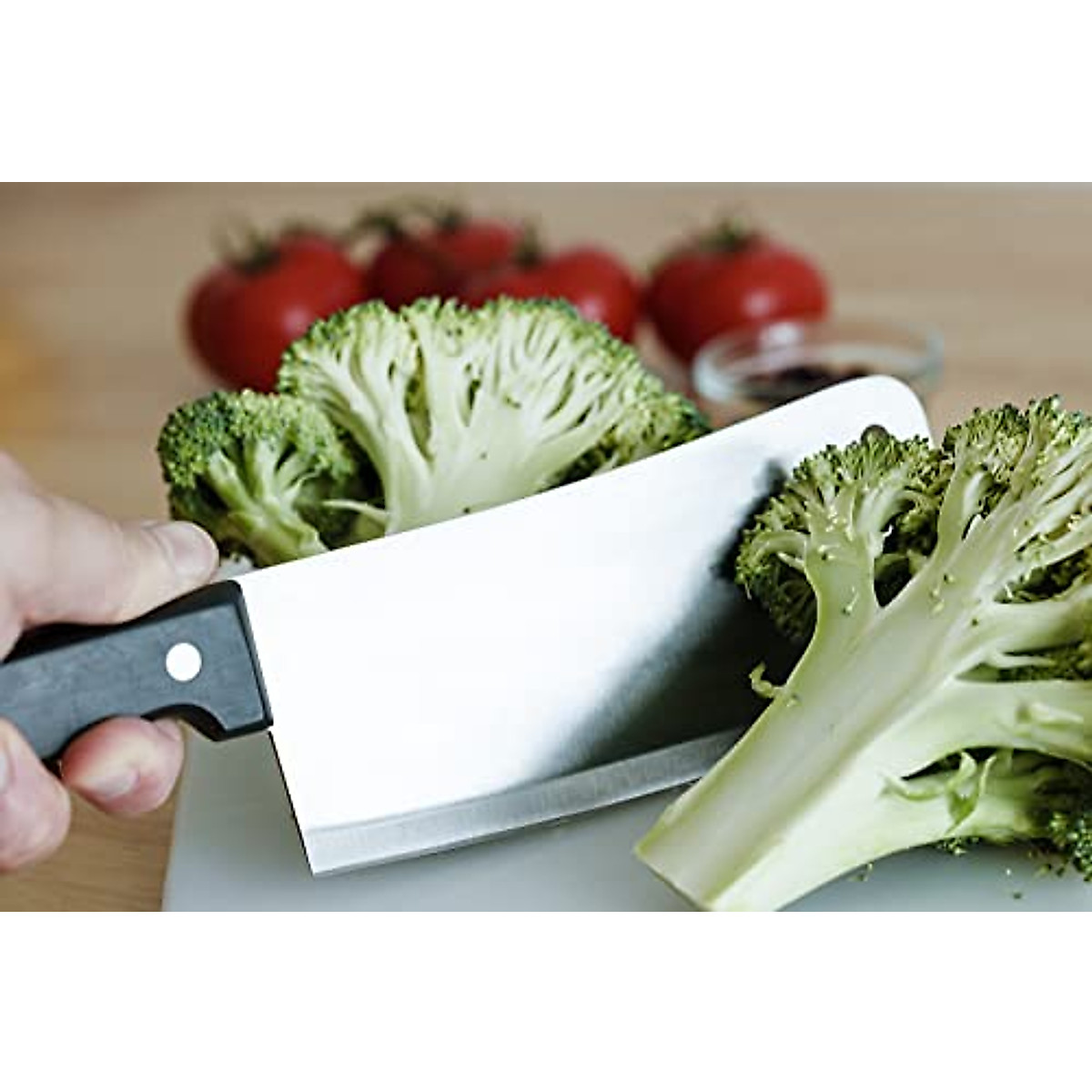 Chef Craft: Select Meat Cleaver, 7 Inch Blade 12 Inches In Length, Stainless Steel/Black