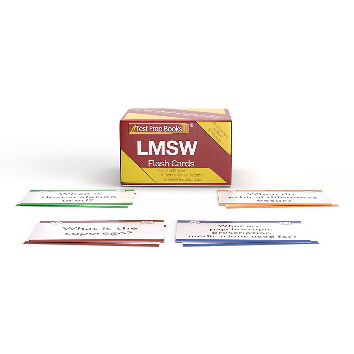 LMSW Exam Prep 2025-2026 Study Cards: ASWB Masters Social Work Review with Practice Test Questions [Full Color Cards]