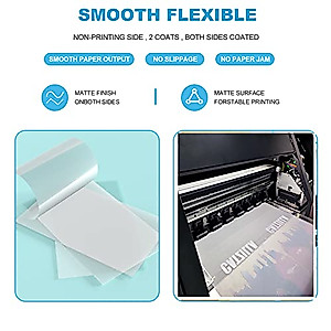 Carbcolords DTF Transfer Film-A4(8.3" x 11.7") 30 Sheets PET Clear PreTreat Sheets-Heat Transfer Paper for DYI Direct on T-Shirts Textile