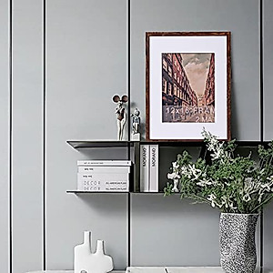 MONT PLEASANT 12x16 Picture Frame 2 Pack,Farmhouse Decor, Distressed Display Pictures 11x14 or 8x10 Diplomas with Mat, Wooden Distressed Photo Frames For Wall Mounting Family Lover Gift (Brown)