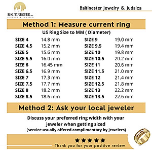 Baltinester Handmade Ani Ledodi Hebrew Letters Classic Wedding Band Ring in 14k Yellow Gold and 925 Sterling Silver Size 10.5 Jewelry