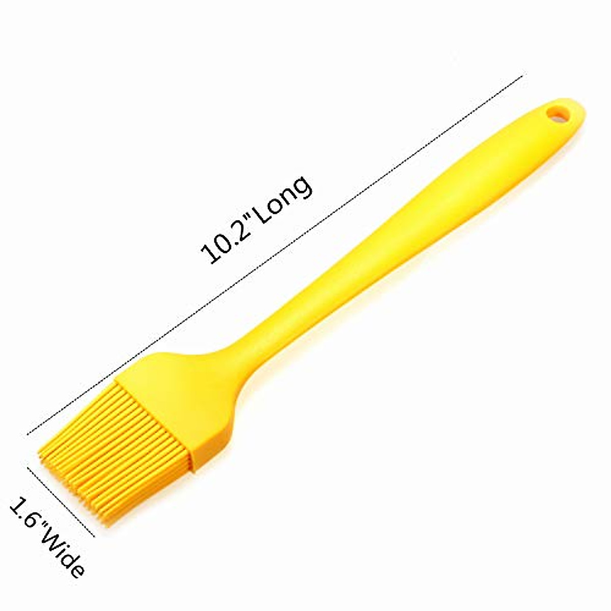 Silicone Basting Grill BBQ Sauce Baking Brush-Large Oil Brush-Perfect for Food,Marinating Meat,Steaks and Pastries(Yellow)