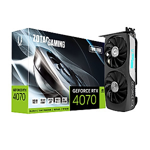 ZOTAC GAMING GeForce RTX 4070 Twin Edge DLSS 3 12GB GDDR6X 192-bit 21 Gbps PCIE 4.0 Compact Gaming Graphics Card, IceStorm 2.0 Advanced Cooling, SPECTRA RGB Lighting, ZT-D40700E-10M