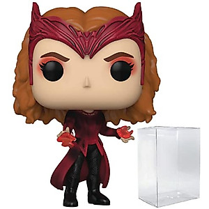 POP Marvel: Doctor Strange Multiverse of Madness - Scarlet Witch Funko Vinyl Figure (Bundled with Compatible Box Protector Case), Multicolor, 3.75 inches