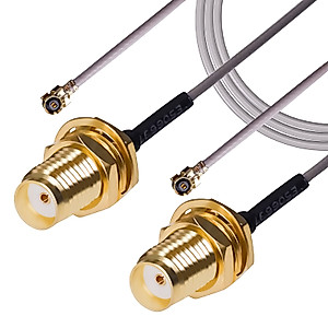 Goupchn U.FL/IPEX/IPX to SMA Female Bulkhead Pigtail Antenna Cable 5 Pack 15cm/5.9" Low Loss Coaxial Cable for Wireless Routers, Mini PCIe Cards, Network Extension, WiFi WAN Repeater