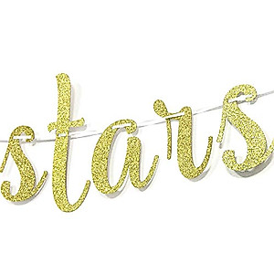 Gold Glitter Reach for The Stars Banner - Graduation Party Decoration - Class of 2022 Banner - Graduation Banner - Grad Decor