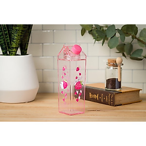 Silver Buffalo Sanrio Hello Kitty and Friends Plastic Milk Carton Bottle Featuring Cinnamoroll, 16.2 Ounces