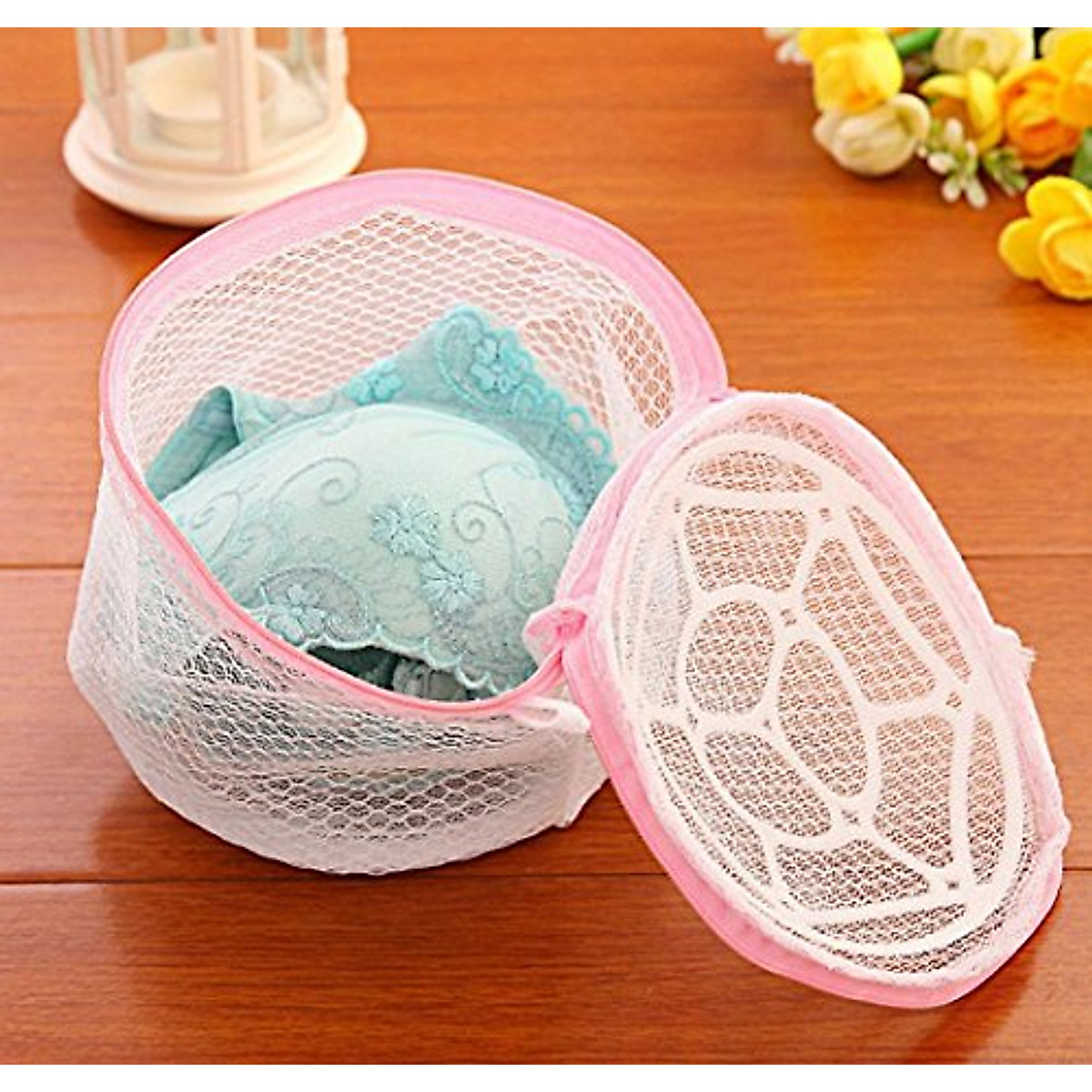 Laundry Bag, Staron Delicates Bra Wash Bags Laundry Bag Zipper Mesh Wash Bag for Hosiery, Underwear, Bra, Garment Lingerie Effective Protection Storage Organize Drying Machine Washing Bag (White)