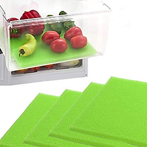 Dualplex® Fruit & Veggie Life Extender Liner for Fridge Refrigerator Drawers, 12x15 Inches (4 Pack) – Extends The Life of Your Produce & Prevents Spoilage