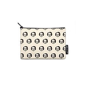 Out of Print Edgar Allan Poe-ka Dots Pouch Natural