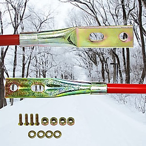 SEASAIL Snow Plow Blade Guides 27'' Extended Markers with Accessories Fit for Boss Blizzard SNO-Way Western Snow plows 62265 Red Eye Catching