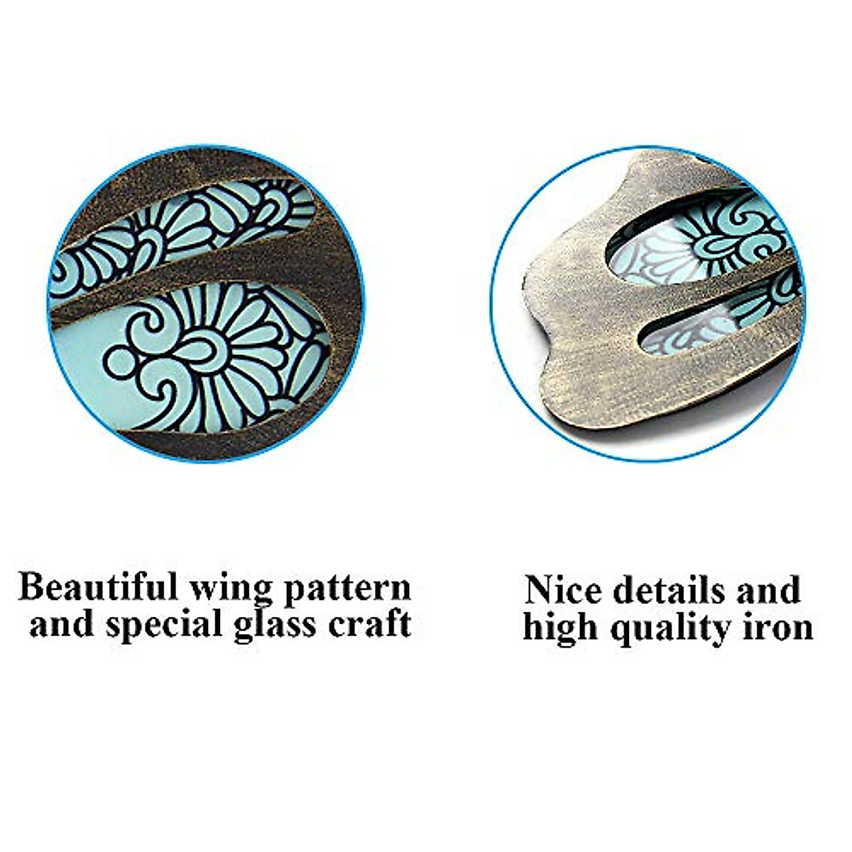 LIFFY Metal Butterfly Wall Decor - Outdoor Butterfly Wall Art - Glass & Metal Butterfly Decor for Outdoor Garden Fence Patio Butterfly Gifts for Women