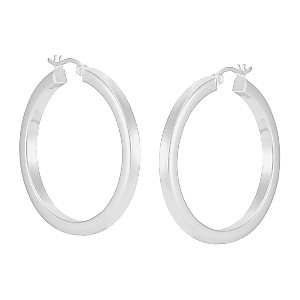 Silpada 'Rise and Shine' Tube Hoop Earrings in Sterling Silver