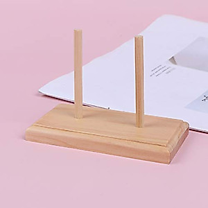 Exceart Wooden Thread Spool Rack Sewing Wire Spool Stand Holder Beading Line Storage Holder Embroidery Thread Container for Store Home Dorm Mall