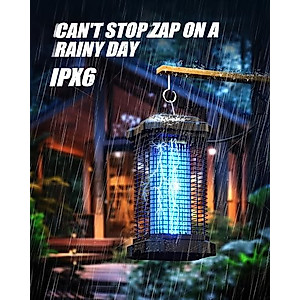 Minimoon Bug Zapper Outdoor 4000V Electric Mosquito Zapper 20w Fly Zapper for Backyard Patio Balcony Garage