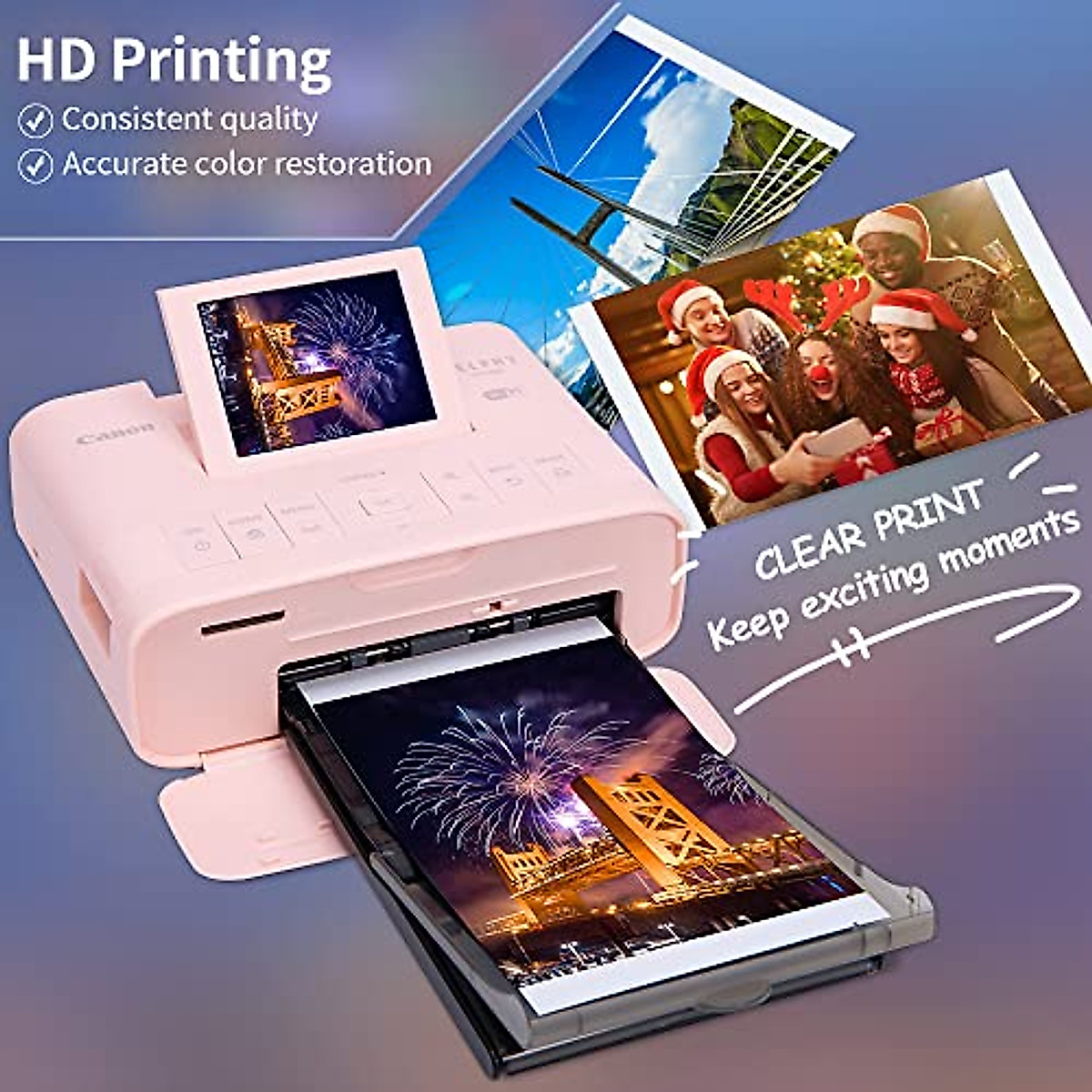 KP-108IN CP1300 Ink and Paper Compatible for Canon Selphy CP1300 CP1500 CP1200 CP1000 CP910 CP900 CP810 CP760 CP770 CP780, KP108 3 Color Ink Cartridges and 108 Sheets Glossy 4x6 Photo Paper