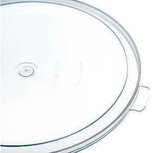 Carlisle FoodService Products Bain Marie Food Storage Container Lid for Kitchens, Restaurants, Catering, Plastic, 6-8 Quarts, Clear, (Pack of 12)