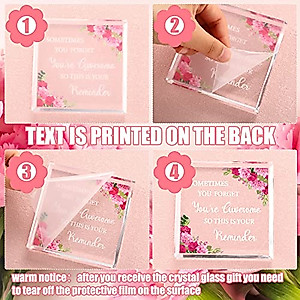 Inspirational Appreciation Gifts Sometimes You Forget You're Awesome Coworkers Thank You Gifts New Year Birthday Present Acrylic for Mother Women Friends Coworkers (Flower)