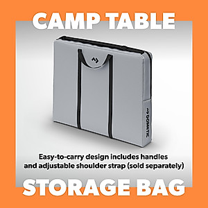 Dometic GO Compact Camp Table - Bamboo Table with Adjustable Height - Foldable and Portable | Carrying Case Sold Separately