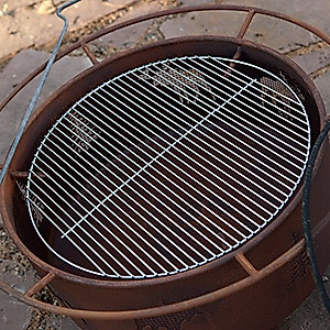 Patina Products F108, 30 Inch Moose & Trees Fire Pit