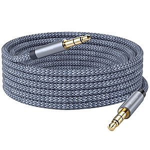 Ruaeoda Aux Cord 10ft,3.5mm Audio Cable Male to Male Stereo Hi-Fi Sound Nylon Braided aux to aux 1/8 Cable for Headphones Car Home Stereos Speakers Tablets