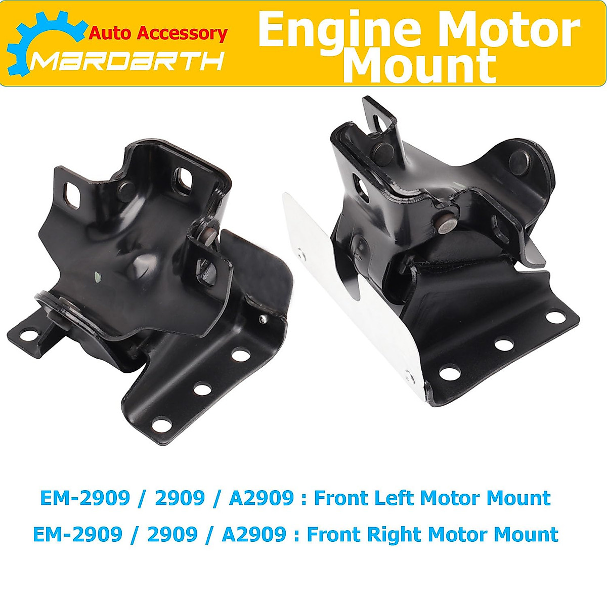 Set of 3, Engine Motor Mounts and Trans Mount Compatible with 99-06 Silverado Tahoe Sierra 1500 V8 5.3L 6.0L, Replace OE A2909 A2909 A2638