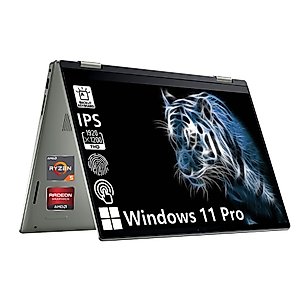 Dell [Windows 11 Pro] Inspiron 7425 2-in-1 Business Laptop, 14" WUXGA IPS Touchscreen, Ryzen 5 5625U, 32GB RAM, 1TB SSD, Fingerprint Reader, Backlit Keyboard, Type-C, Long Battery Life, Pebble Green