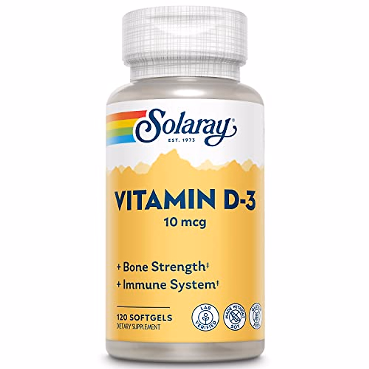 SOLARAY Vitamin D-3-400 IU | 120 Softgels