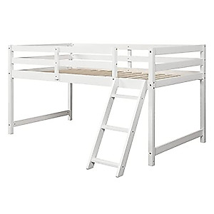 Twin Over Full Bunk Bed with Ladder & Safety Guard Rails,Solid Wood Bunk Beds for Dorm,Bedroom,Guest Room, Can Be Separated Into Twin/Full Size Bed