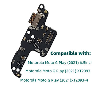 Funayama USB Charging Port Replacement for Moto G Play 2021 XT2093 XT2093-4 USB-C Charging Port, Microphone incl Repair Tools