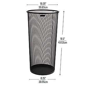 Mind Reader Umbrella Rack Stand For Canes Walking Sticks Umbrellas, Metal Mesh, Black