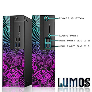 Lumos 8 Gaming Desktop PC, Intel Core i5 6th Gen, GT 1030 2GB DDR5, 16GB RAM, 256GB SSD + 2TB HDD, MTG 24 Inch Curved Gaming Monitor, RGB Kit, Win 10 Pro (Renewed)