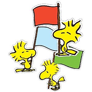Eureka Peanuts 5-Inch Paper Cut-Outs, Assorted Woodstock, Package of 36 (841228)