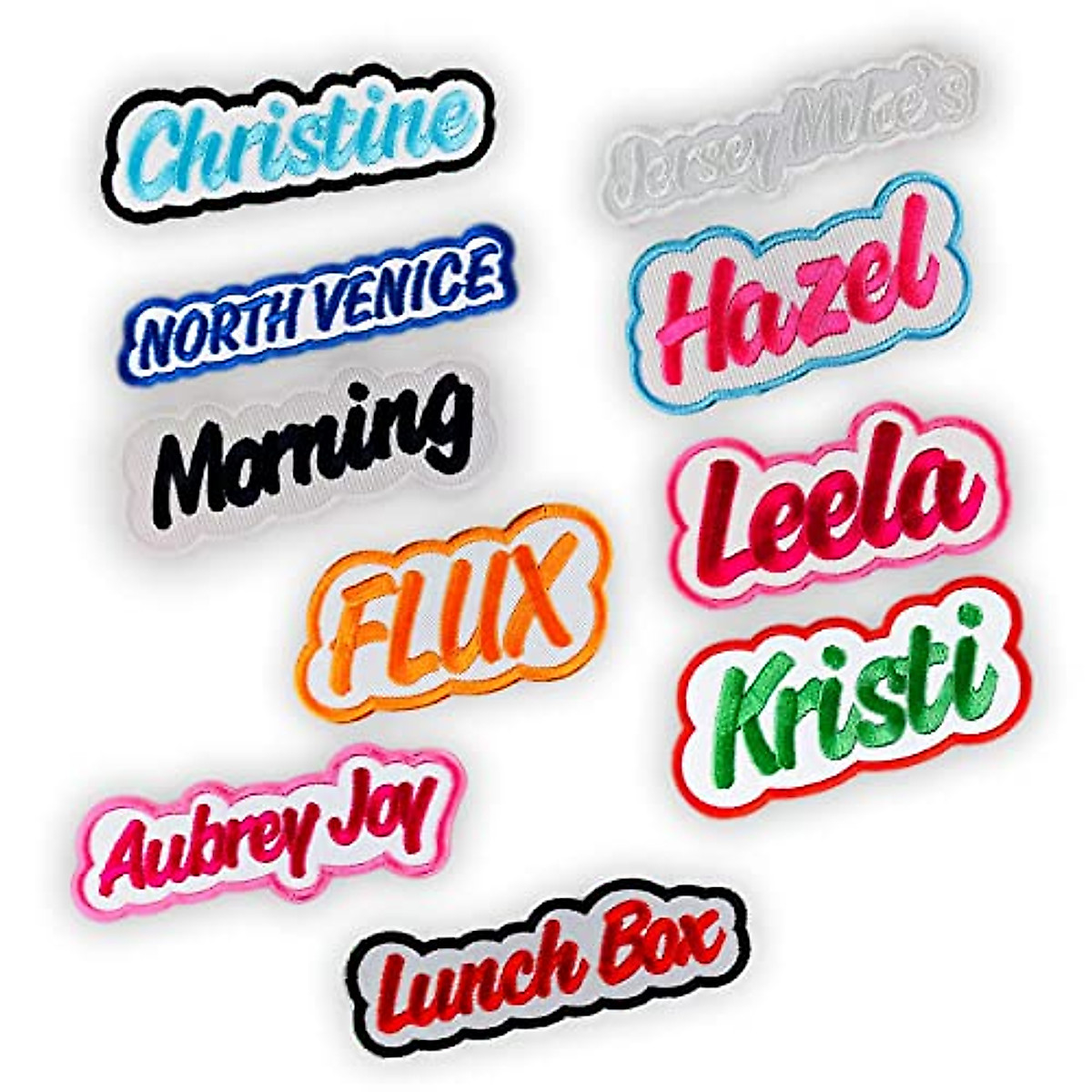 Unique Freehand Border Alphabet Patch Embroidered Iron On/Sew On Personalised