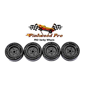 Pintwood Pro Wheels for Derby Car Racing | Deep Hub Stores Graphite | from Pinewood Pro