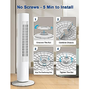 BALKO Evaporative Air Cooler, 35-INCH Windowless Air Conditioner Portable for Room w/Removable Water Tank, Remote & 7H Timer, 60° Oscillation Swamp Cooler, Tower Cooling Fan for Bedroom Home Office