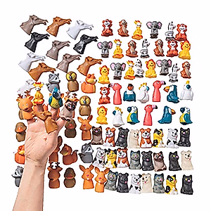 Bulk Animal Finger Puppet Assortment - 96 Pc. - Toys - 96 Pieces