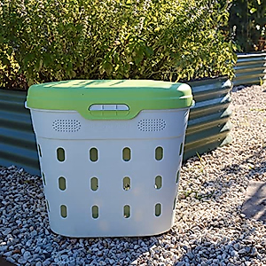 Vego Garden In-Ground Worm Composter Outdoor Farm Compost Bin 8 Gallons BPA-Free Composting System for Raised Garden Beds