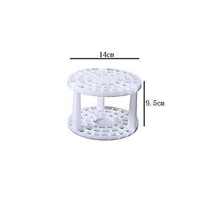 1 Piece Paint Brush Holder 49 Holes Pencil Brush Holder Pencil Pen Brush Organizer Makeup Brushes Holder Plastic Round Brush Stand, White
