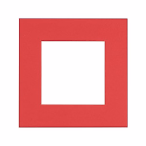 CountryArtHouse Cardinal Red Acid Free 32x32 Square Picture Frame Mat with White Core Bevel Cut for 28x28 Pictures - Fits 32x32 Frame - Pack of 1 Matboard Show Kit with Acid Free Backing & Clear Bag