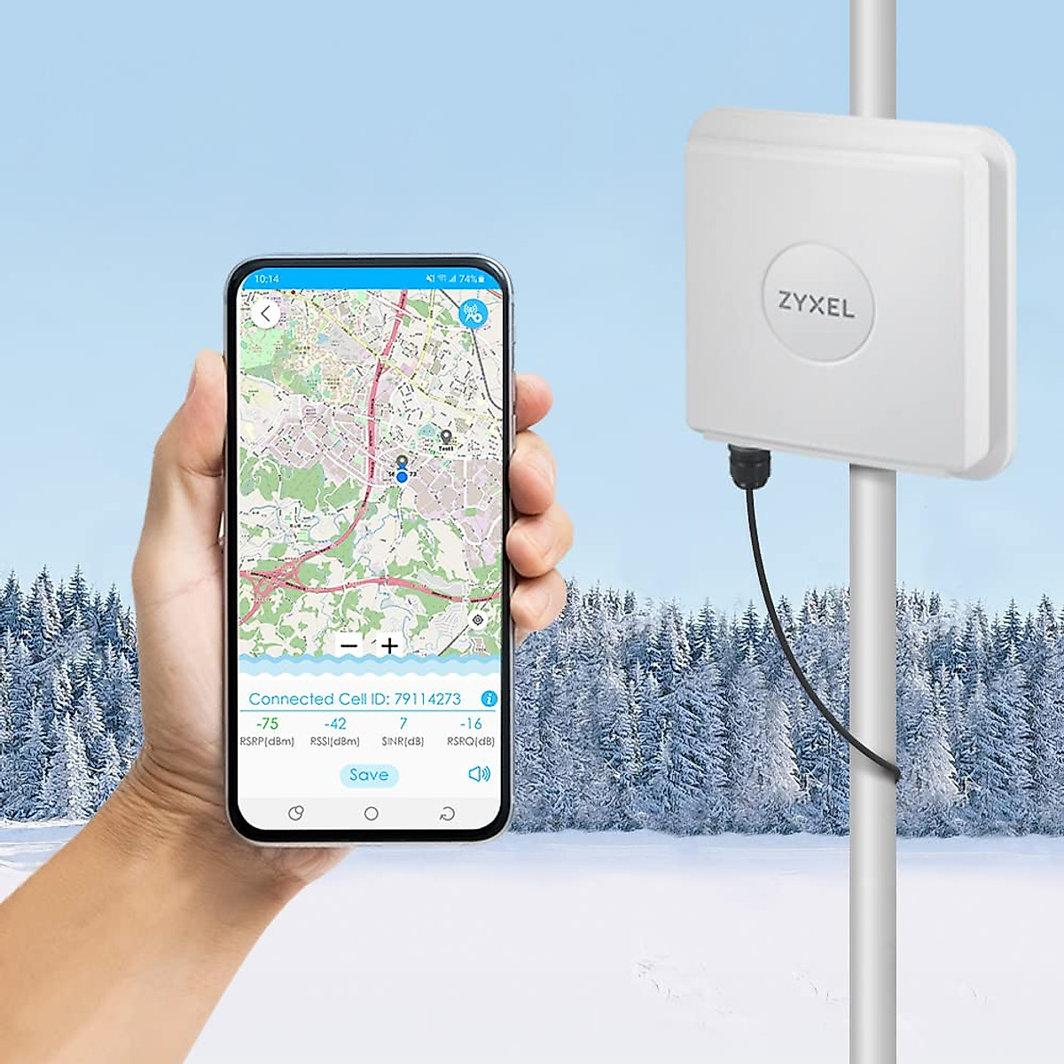 Zyxel 4G LTE-A Cat.6 Router with PoE | Nebula Cloud Management | LTE7461N |Outdoor Design for Reliable Connection | Heavy Duty IP68 Enclsoure | 300Mbps | Remote Management | Easy Installation