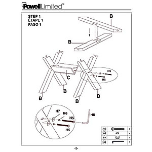 Powell 9 Piece Wooden dining set