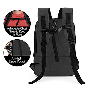 CURMIO Portable Oxygen Concentrator Backpack, POC Carrying Bag Compatible with Inogen, OxyGo and Caire Units, Bag Only, (Patented Design)