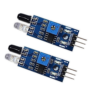 Kiro&Seeu 2pcs IR Infrared Obstacle Avoidance Sensor IR Transmitting and Receiving Tube Photoelectric Switch 3-pin Compatible with Ar-duino Smart Car Robot