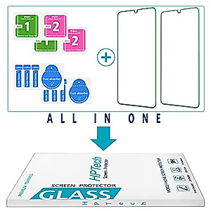 HPTech 2-Pack Tempered Glass For LG K51, Reflect, Q51 Screen Protector, Easy to Install, 9H Hardness, Bubble Free